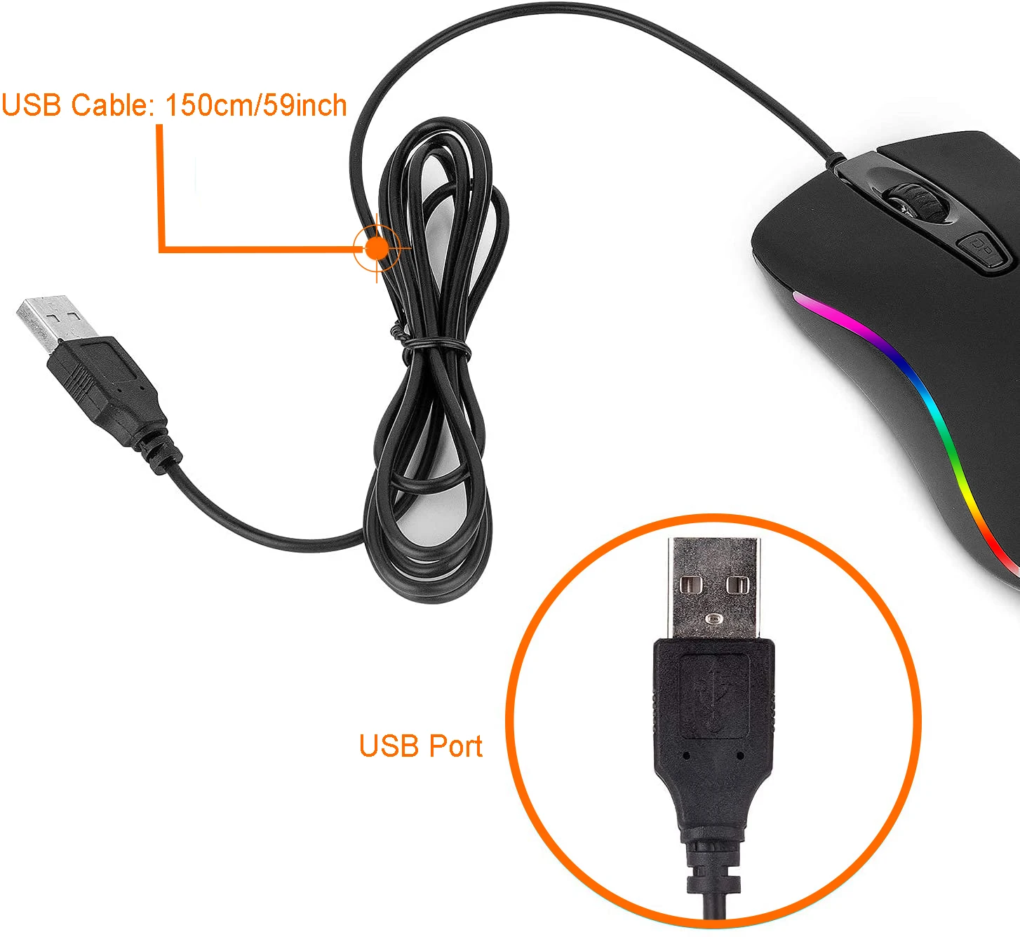 Umila USB Wired Gaming Mouse - Precision for PC Gamers