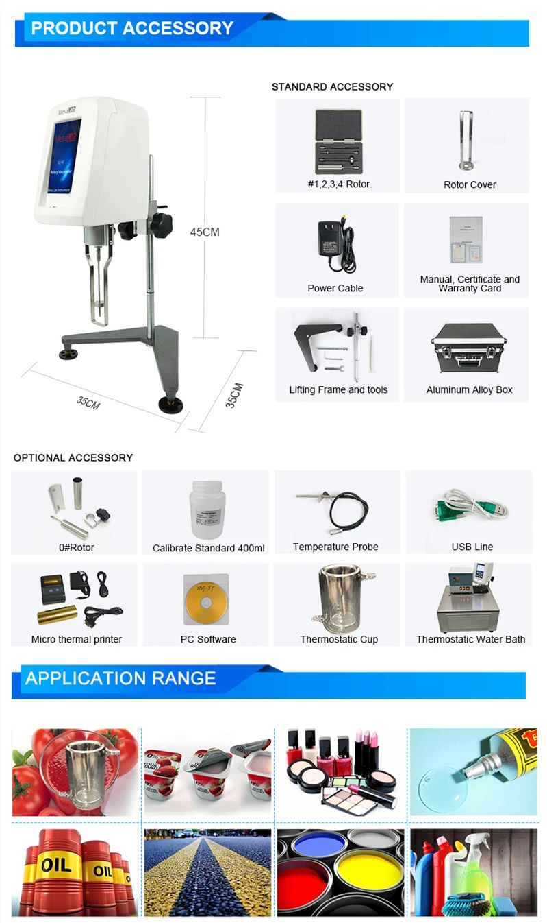 Automatic Lab Instrument Digital Viscosity Meter Viscometer ...