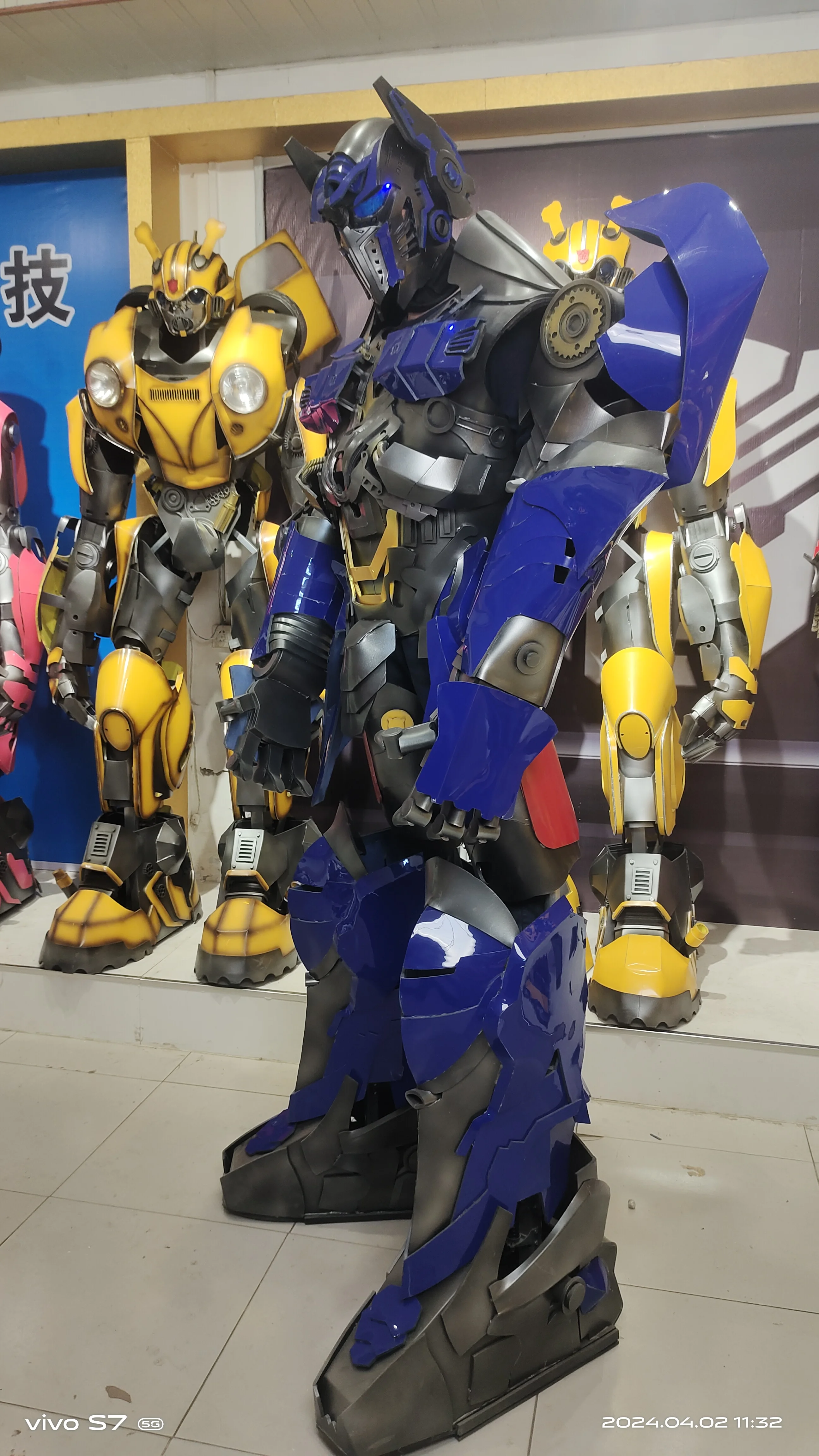 Realistic Robot Costume Optimus Prime Suit For Business Activity,Led ...