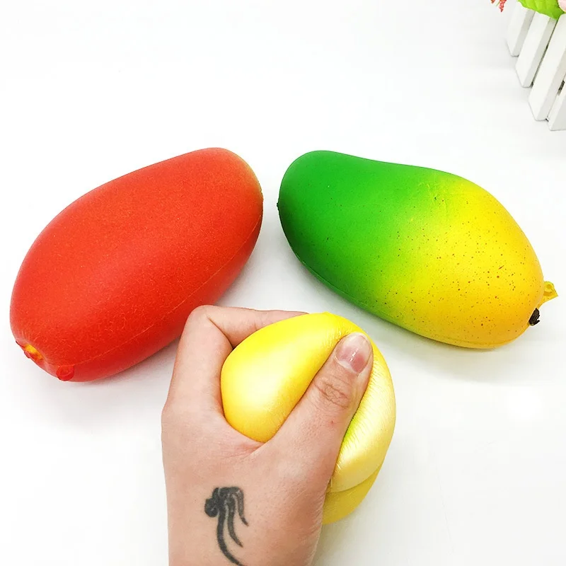 PU Foam Anti Stress Mango Squishies - Fun for All Ages