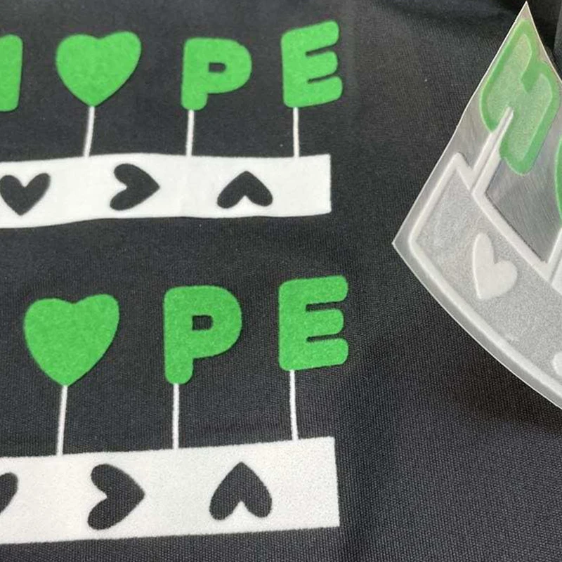 Custom Velvet Printed Label Adhesive Flocking Transfer Printing Logo ...