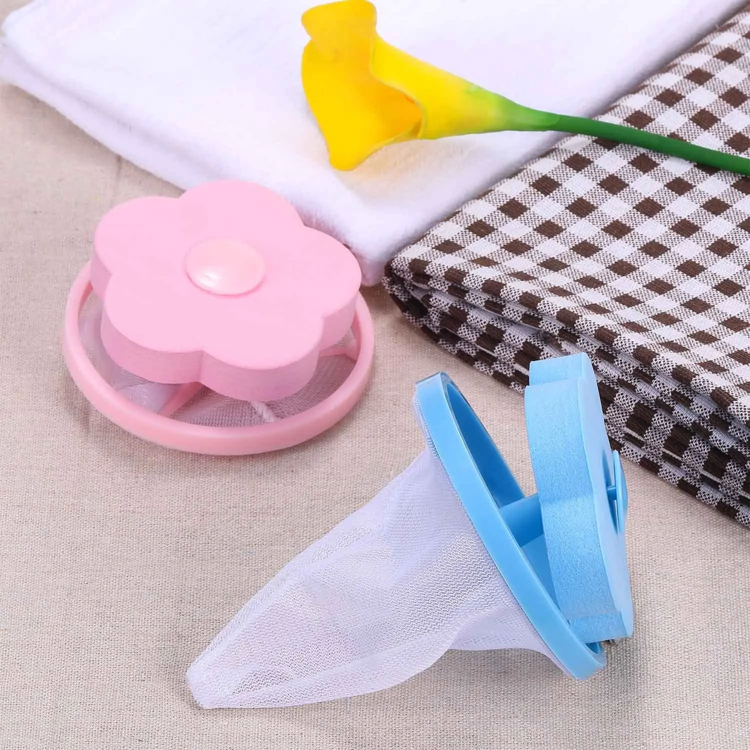 Reusable Washing Machine Mesh Bag Lint Catcher Hair Filter Net Pouch ...