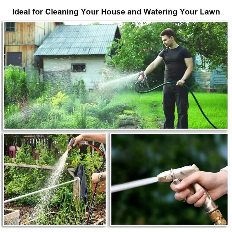 High-Pressure Garden Water Gun Metal Straight Plug Alloy Body All ...