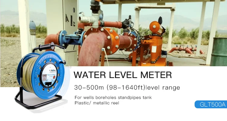 Glt500a 30-300m Metal/plastic Deep Well Water Level Meter With Sounder ...