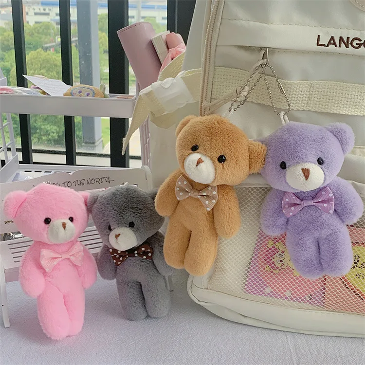 Soft Plushys Mini Cute Stuffed Teddy Bear Plush Toy Keychain Peluches ...