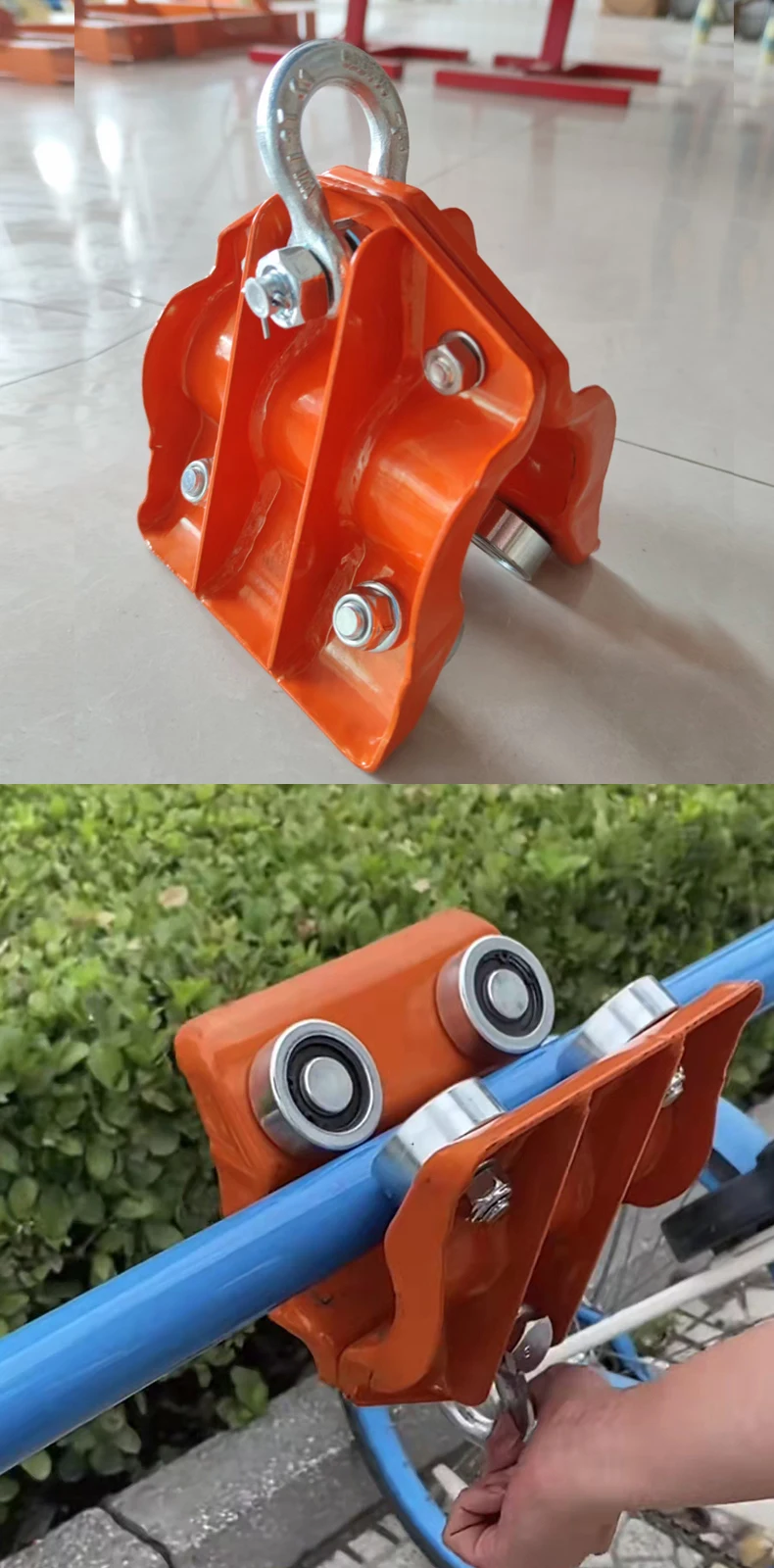 Manual Small Racing Trolley Crane Round Tube Motor Lifting Hand Push ...