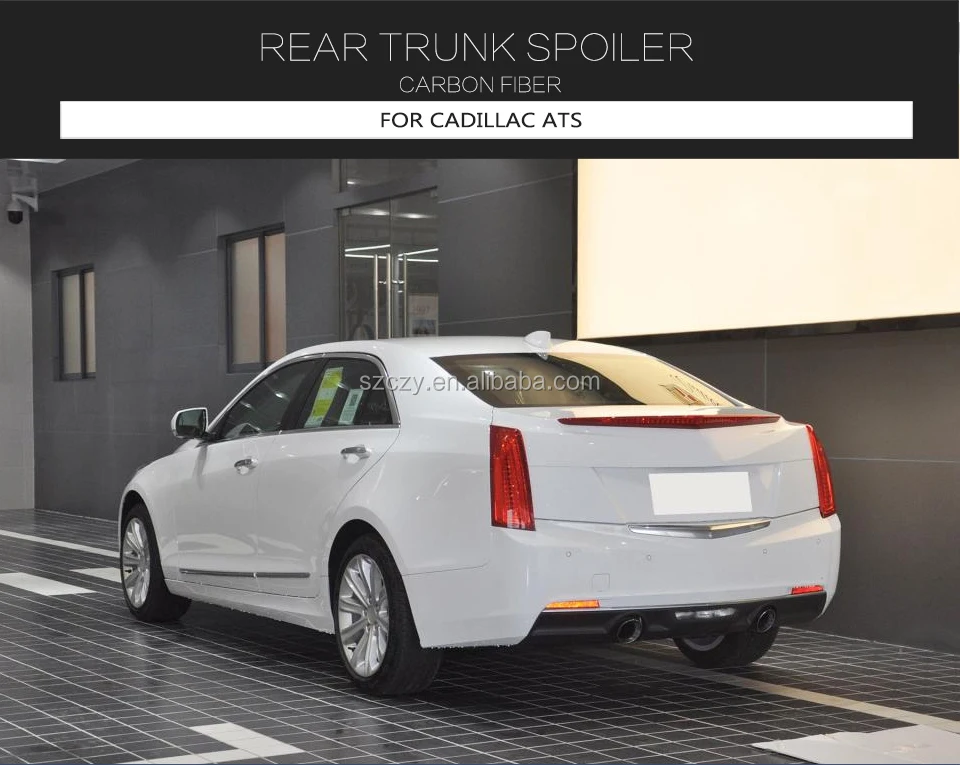 Carbon Fiber Matt Black Rear Spoiler Wing for Cadillac ATS to CTS 2013-2016