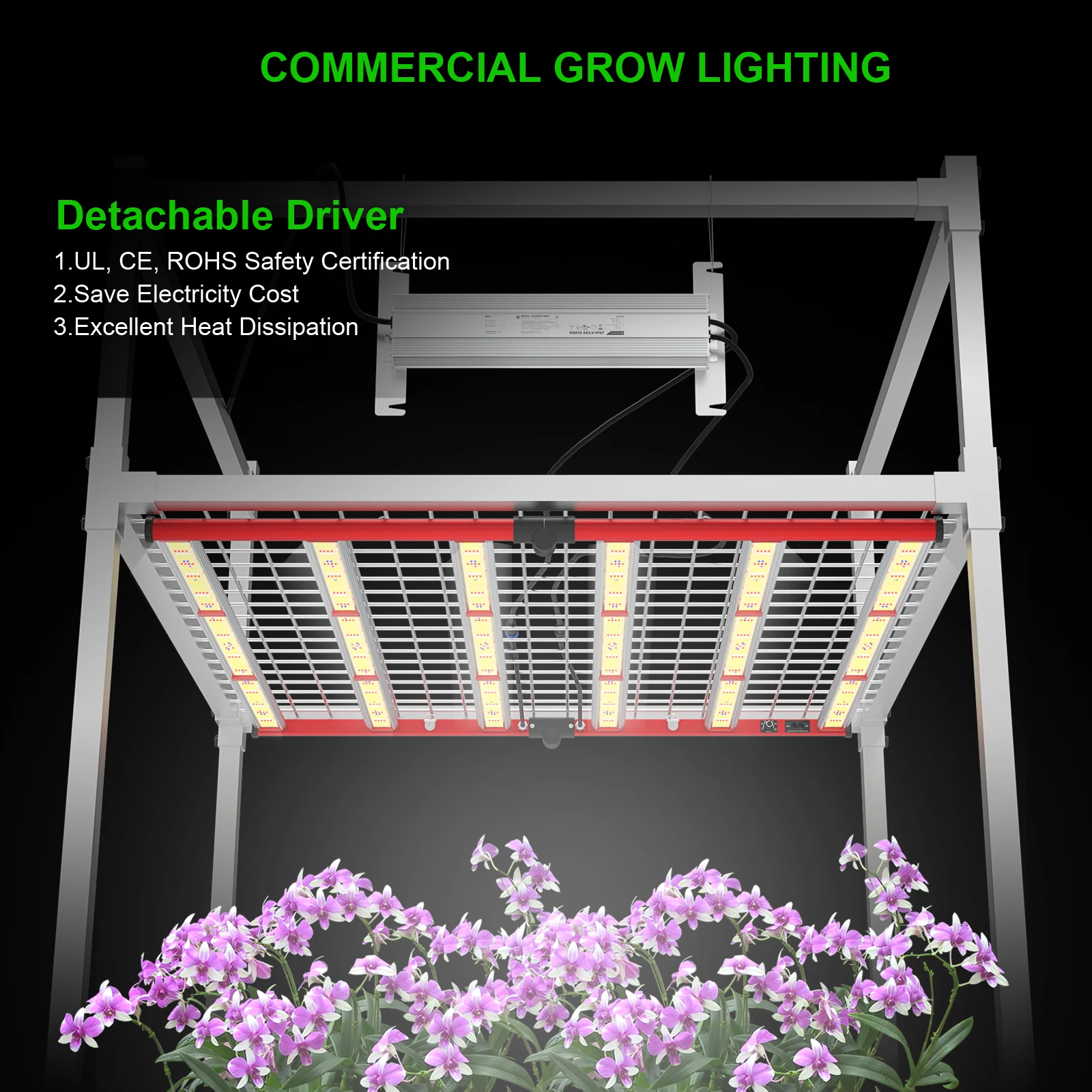 AGLEX 650W LED Grow Light - Full Spectrum for Plant Growth