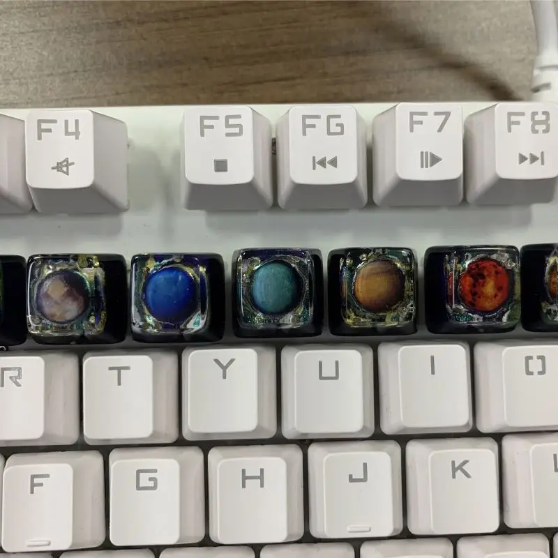Ten Planets Of The Solar System Handmade Resin Keycaps For Mx ...