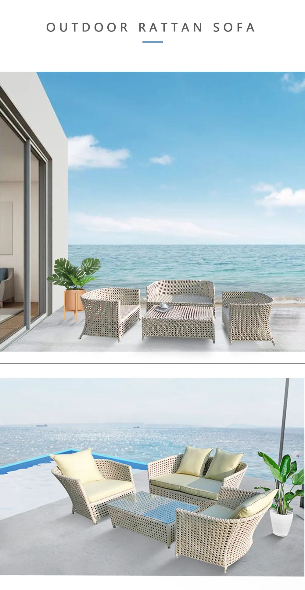 Best Selling New Modern Home Living Room Style Patio Outdoor Rattan ...