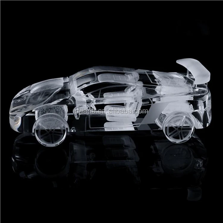 Elegant 3D Laser Crystal Car Model - Perfect Gift Ornament