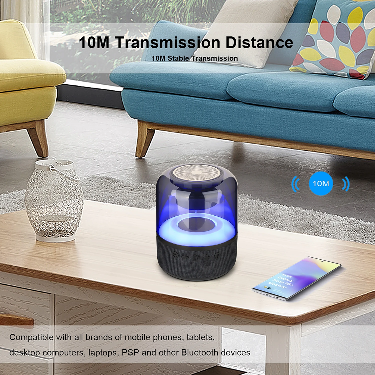 High Quality Mini Led Crack Flashing Night Light Speaker Wireless ...