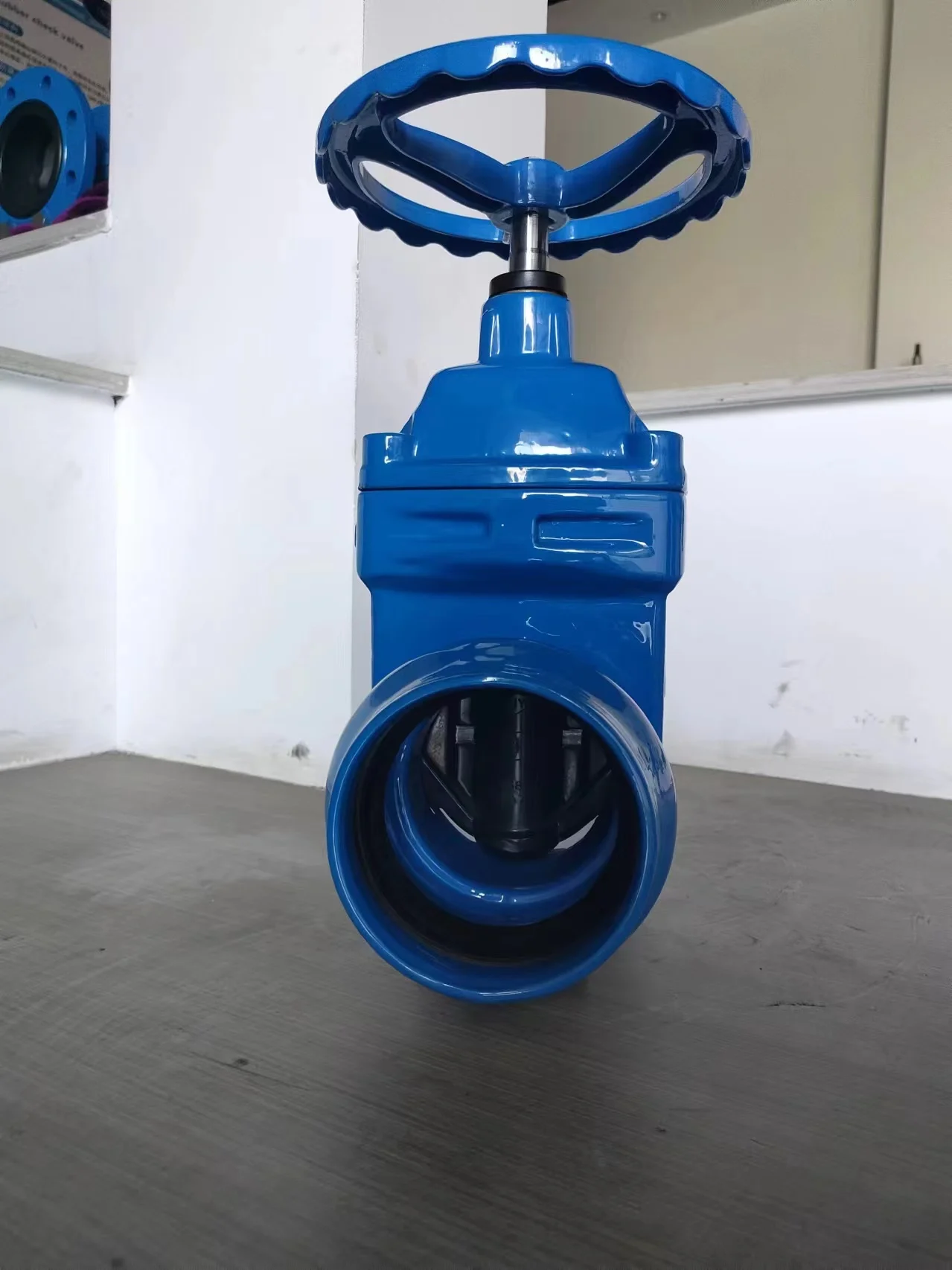DN100 DN110 Ductile Iron Soft Seated Manual PVC Pipe Socketed End Resilient Gate Valve Non ...