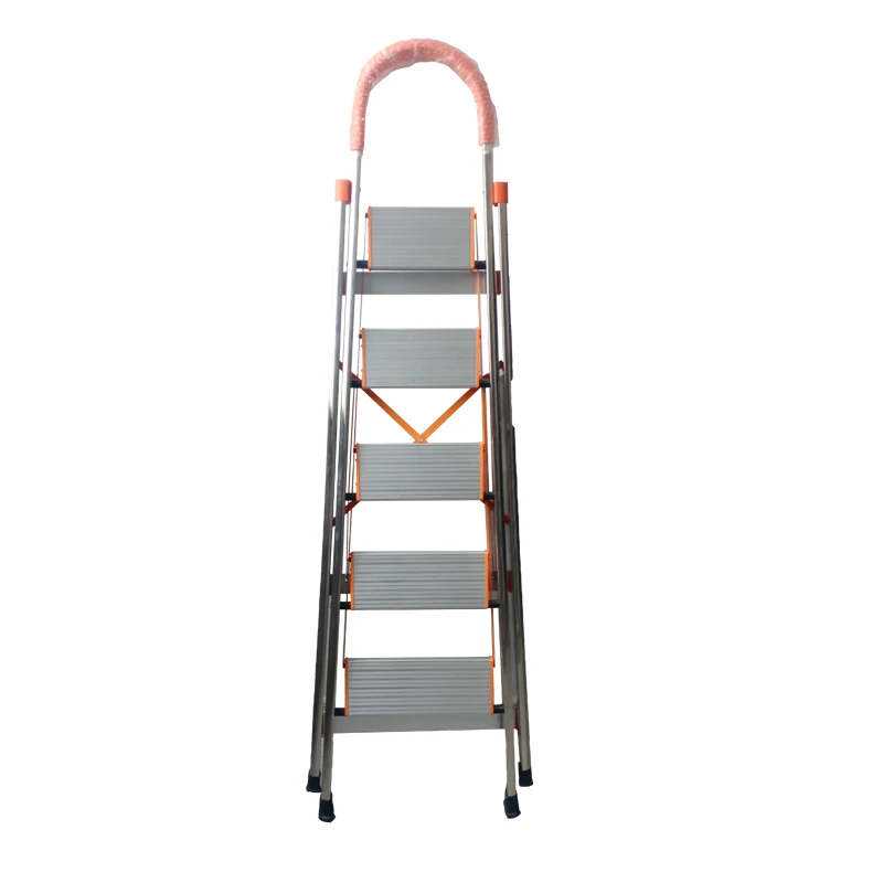 Weiken Stainless Steel Folding Step Ladder 5 Stairs Ladder For Home Use ...