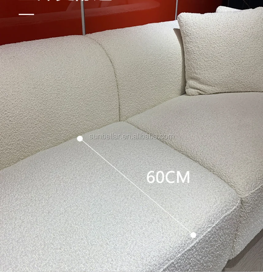 Hotel Sofa Set - Modern Nordic Lounge Couch with Boucle Fabric