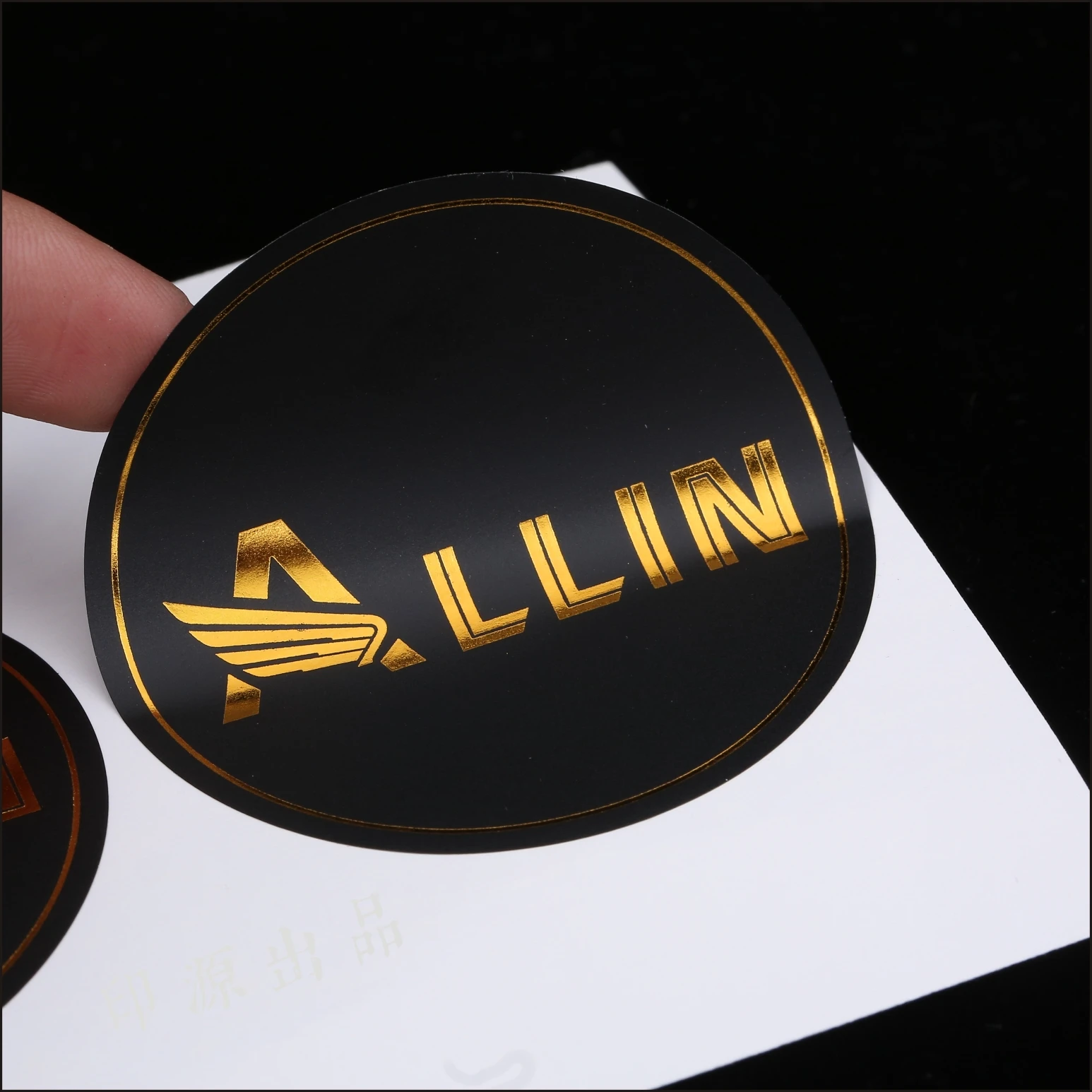 Custom Printed Round Brand Name Logo Stickers Glossy Vinyl Waterproof ...