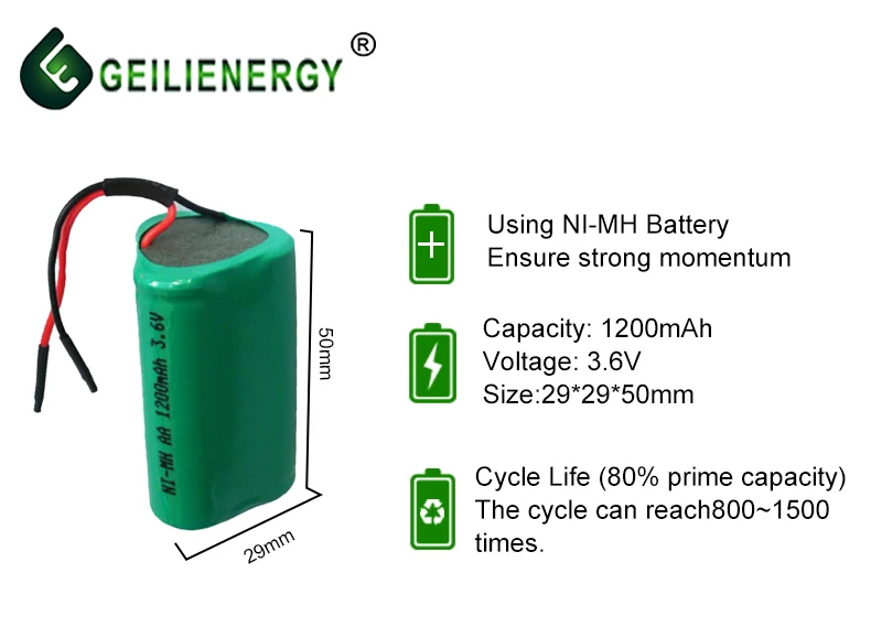 Gle Cordless Phone Battery Aa 3.6v 1200mah Nimh Rechargeable Battery ...