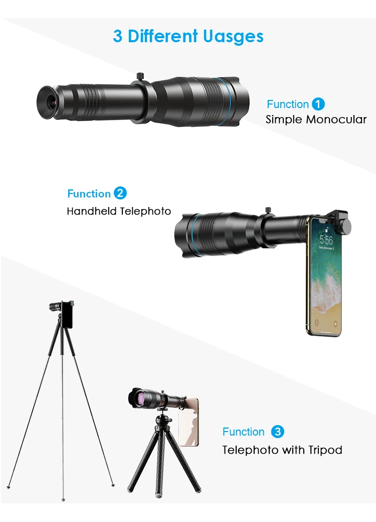 APEXEL 60X Telephoto Zoom Lens - Perfect for Smartphone Photography