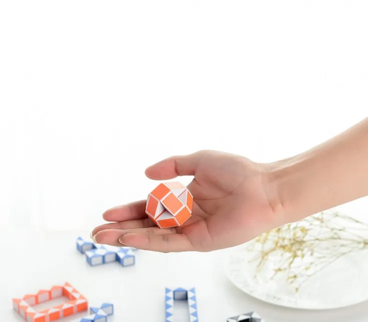 Folding Magic Snake Cube Twist Puzzle Collection Of Fun Snake Toys Kids ...