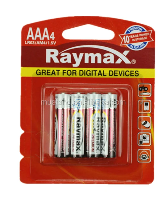 Raymax Factory Supplier Lr03 Am4 1.5v Battery Aaa Alkaline Batteries ...