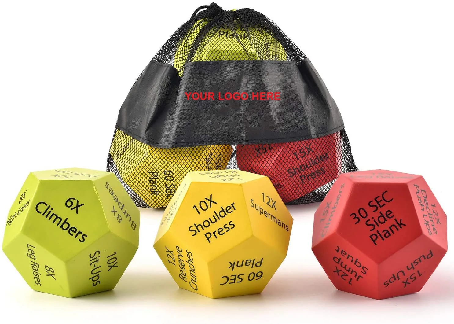 12 Sided Exercise Dice - Customized PU Fitness Dice