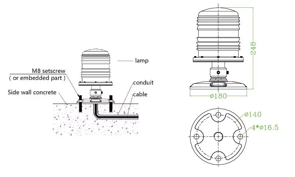 Vessel Helicopter Laning Area Lighting Equipment Tlof Perimeter Light ...