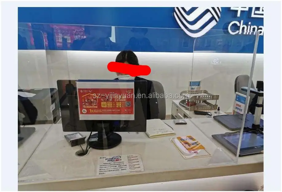 Customized Clear Acrylic Shelf Divider Plexiglass Privacy Protection ...