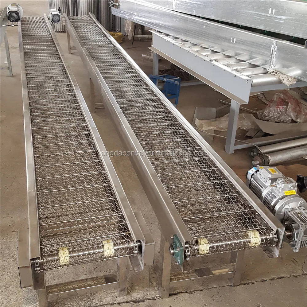 Belt Conveyor For Draining And Cleaning Equipment Of Stainless Steel ...