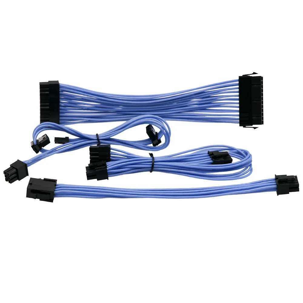 Psu Cable Kit 24pin Atx 8pin Pci-e 8pin To 6+2 To 6+2 6pin Pci-e To 2 ...
