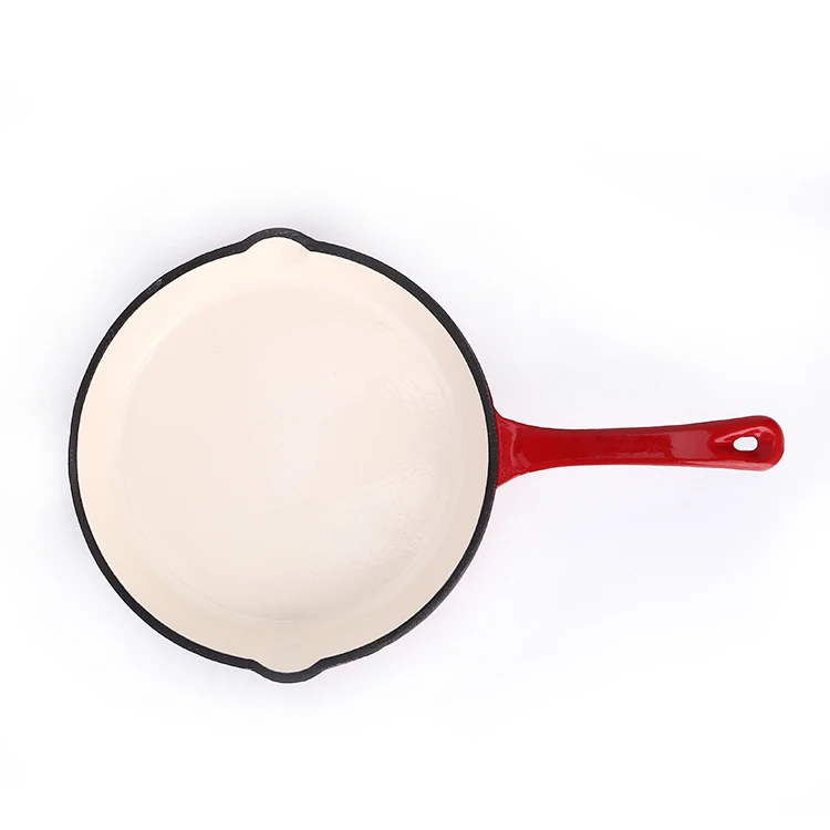 Red Cookworks Non Stick Enamel Cast Iron Fry Pan - Durable & Versatile