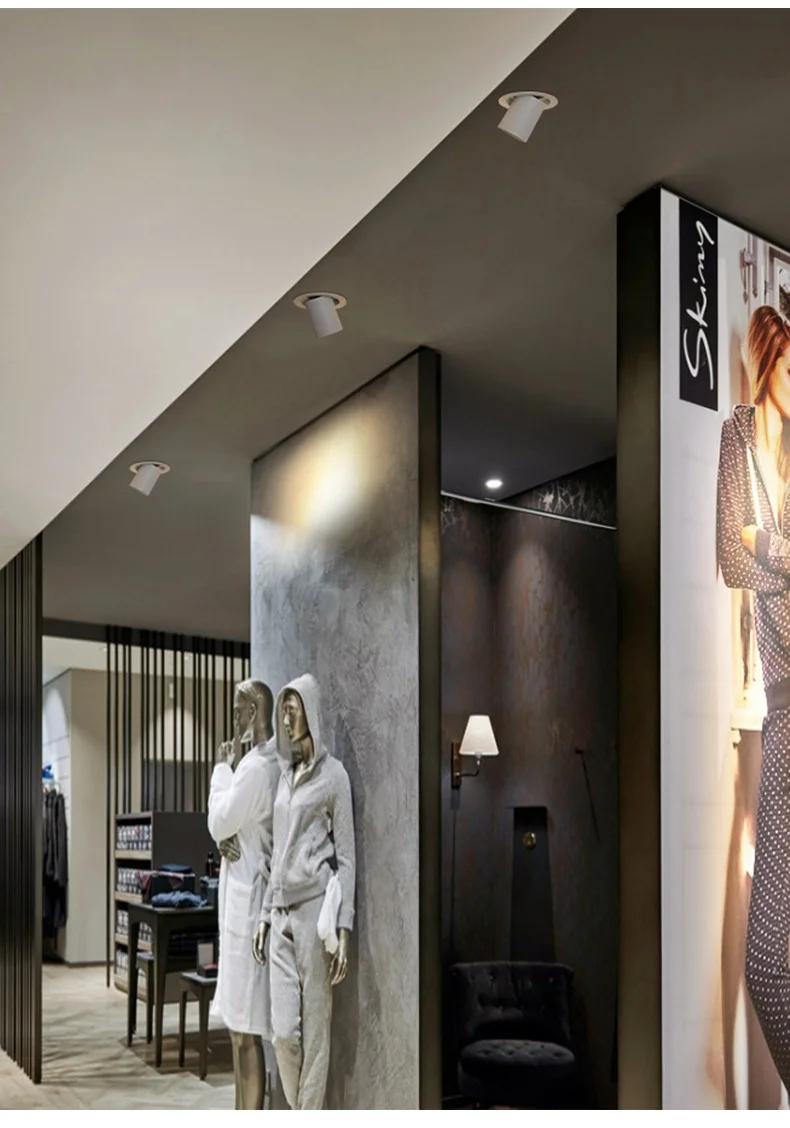 Modern High Quality Aluminum LED Pull down Ceiling Lamp Recessed COB ...