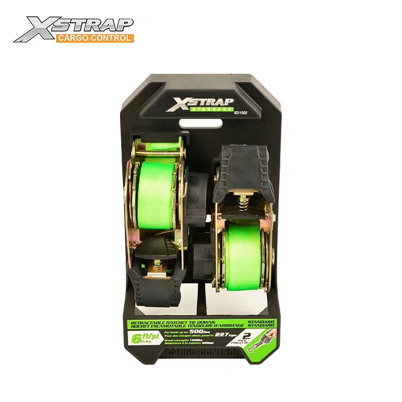 1 Inch 340kg Truck Cargo Polyester Lashing Belt Retractable Ratcheting ...