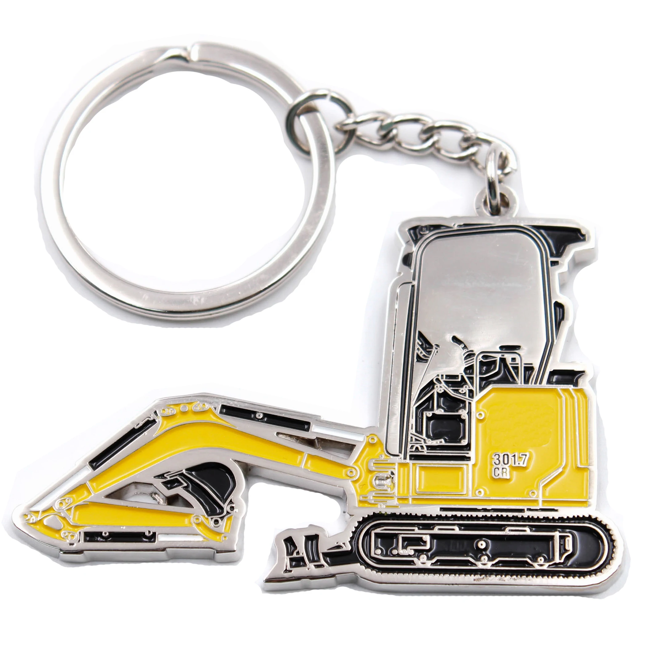Custom Hydraulic Actuated Excavator Heavy Machines Metal Key Chain ...