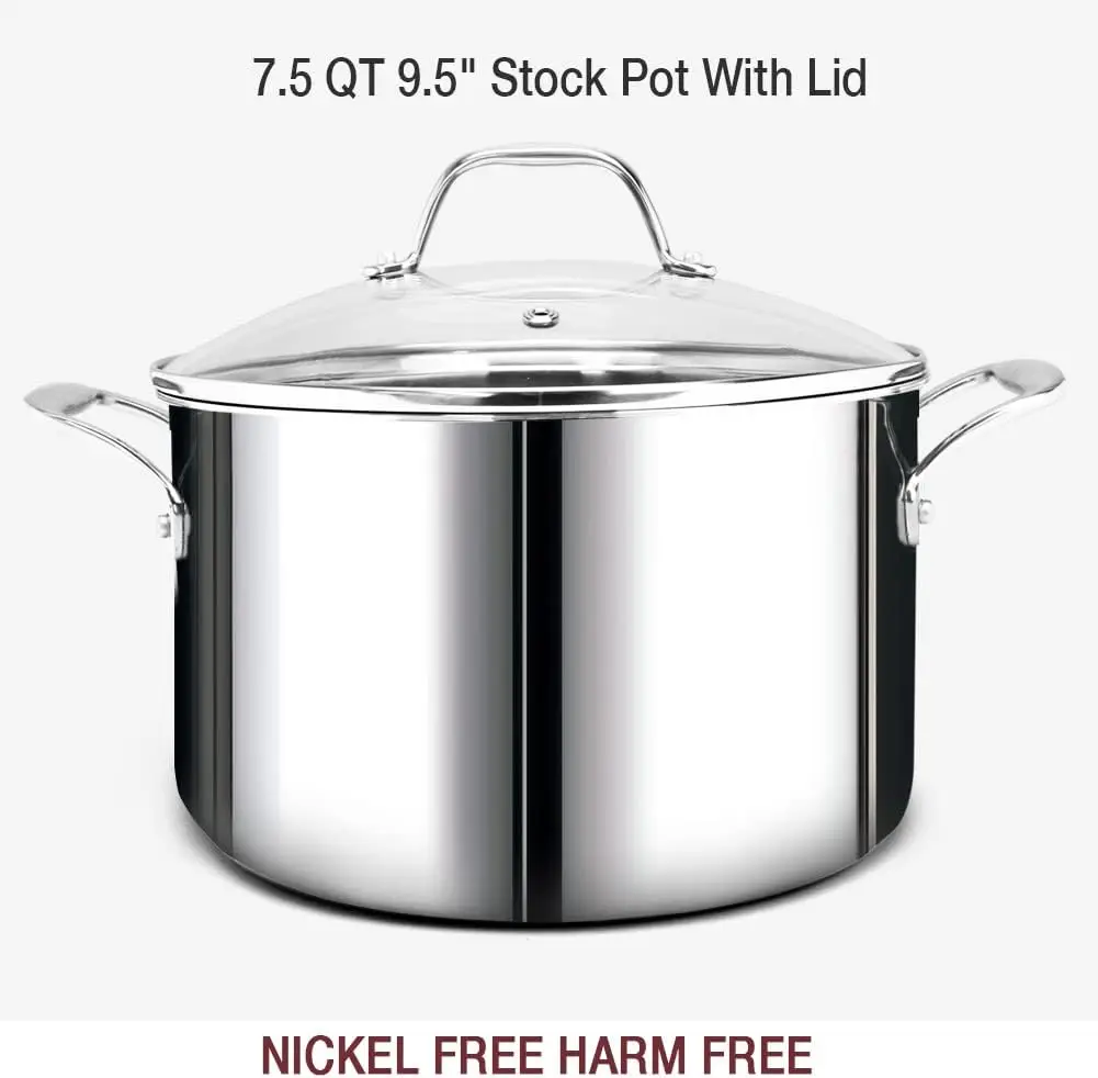 Homichef 14-piece Mirror Polished Stainless Steel Pots And Pans Set ...