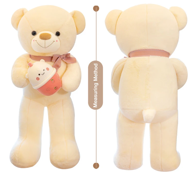 Giant Boba Teddy Bear Plush Toy Stuffed Animals Teddy Bear With Boba Plush Toys Custom Big Teddy ...
