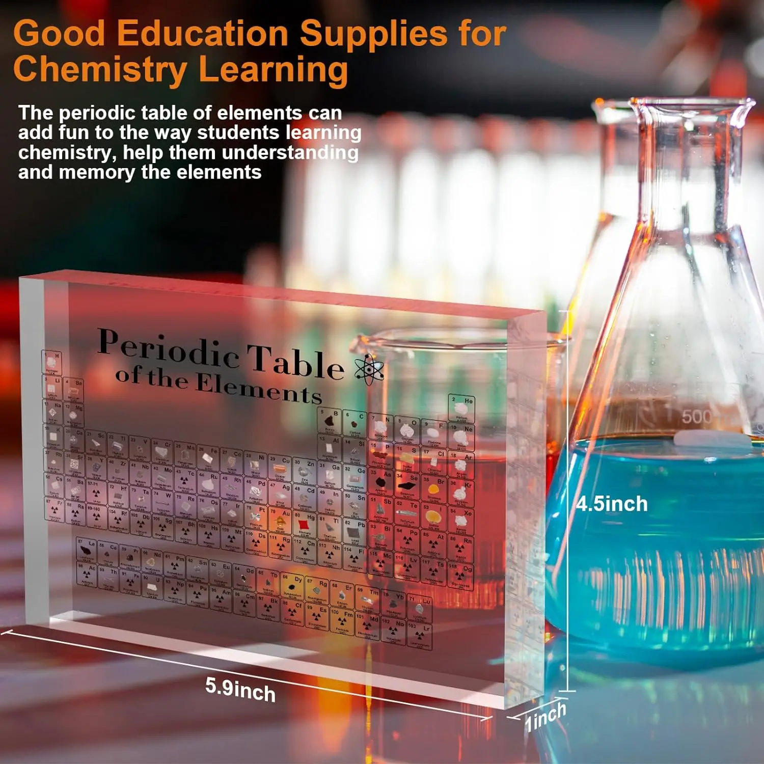 Clear Chemistry Periodic Table Display Stand Acrylic Periodic Table ...