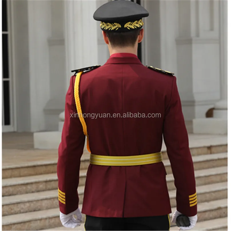 Burgundy Uniform Wine Red Coat Noble Security Uniform