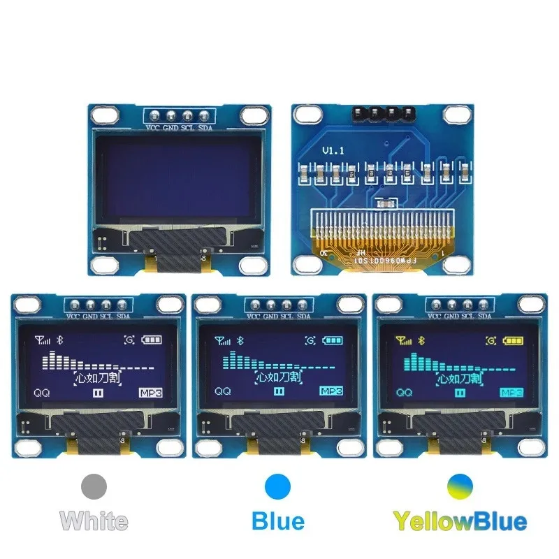 0.96 inch 4pin OLED IIC Serial White Display Module 128X64 I2C SSD1306 ...