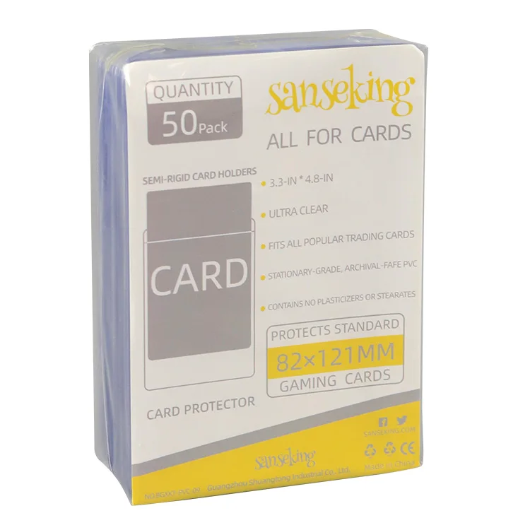 Sanseking 0.2mm Thickness Semi Rigid Card Holders For Trading Cards ...