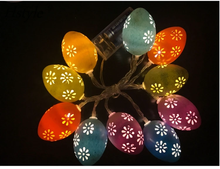Egg Lights Easter Window Silhouette Decoration 6.6ft 10leds Battery Operated Fairy Lights For ...