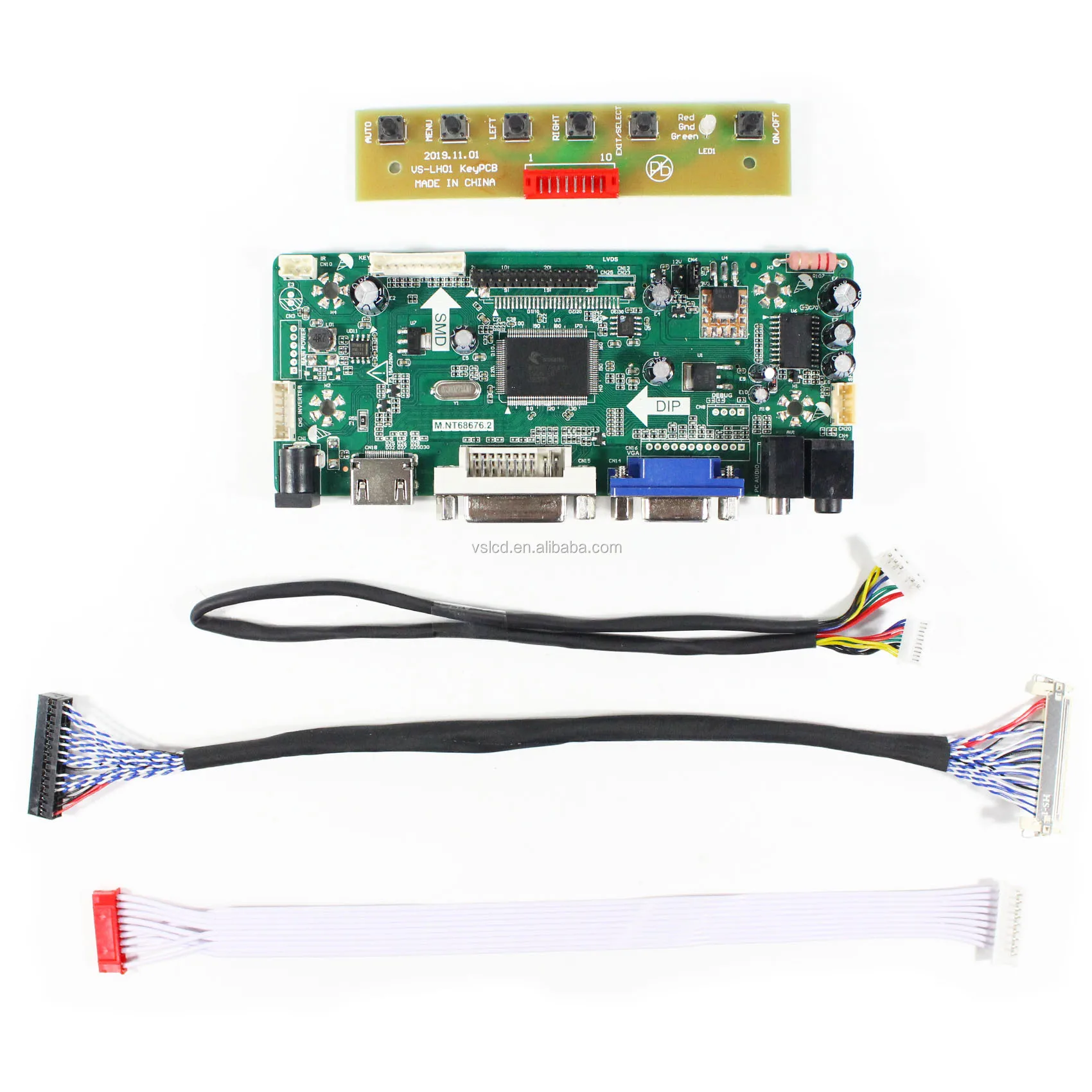 Hd Mi Dvi Vga Audio Lcd Board Work For 17inch 1280x1024 Lq170e1lg21 Lvds Interface Lcd Screen ...