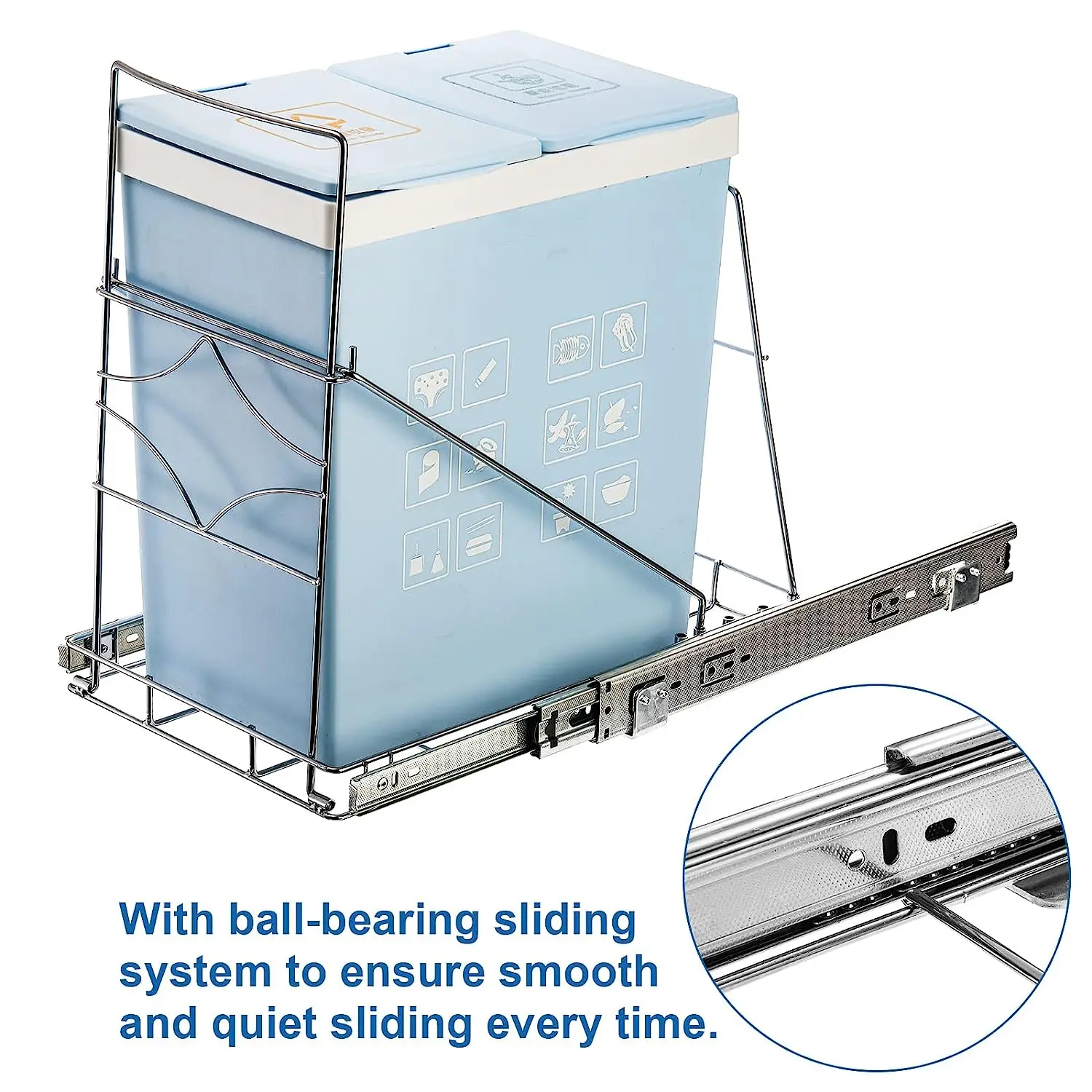 Trash Can Slider For Kitchen Cabinet And Trash Can Not Included - Buy ...