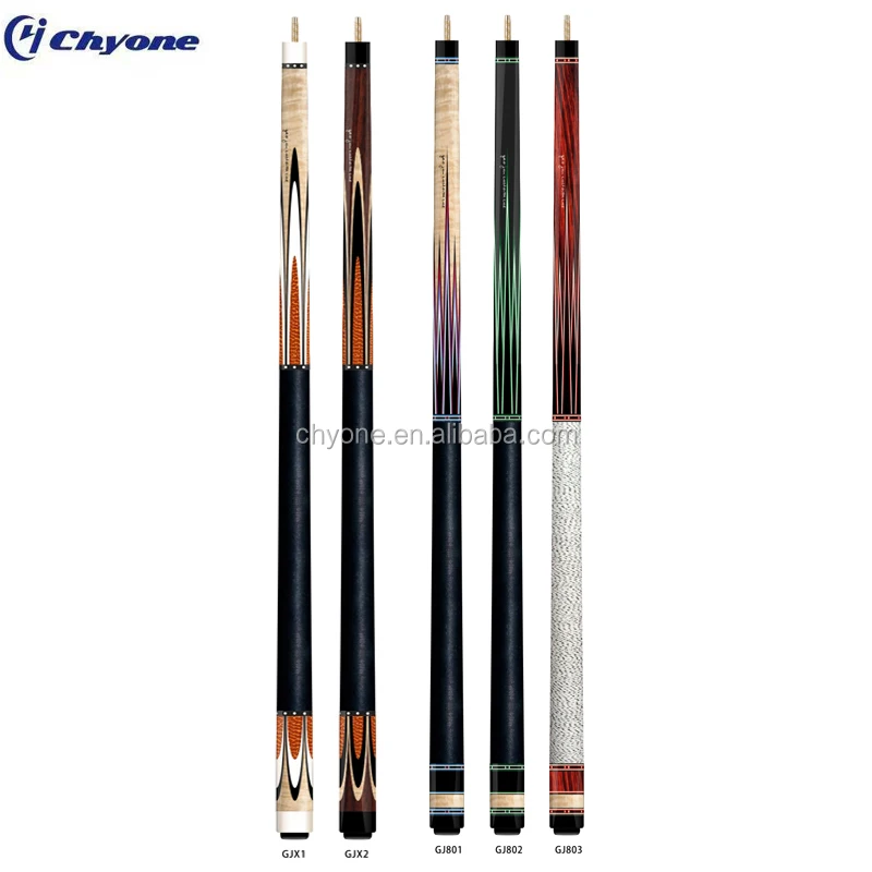 Colorful Strip Design Spliced Curly Maple Wood Leather Grip Inlay Carom ...