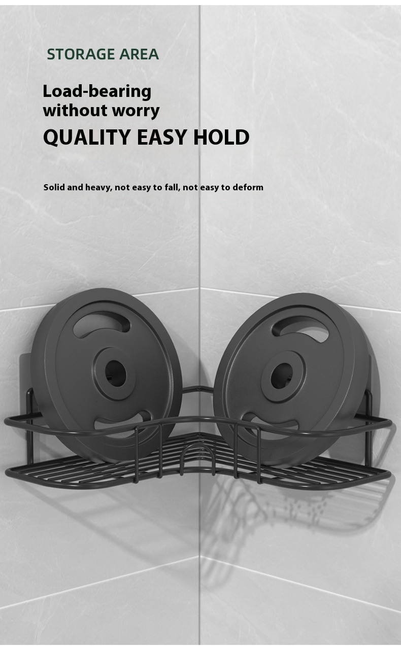 Strong Adhesive Metal Corner Storage Rack - Eco-friendly