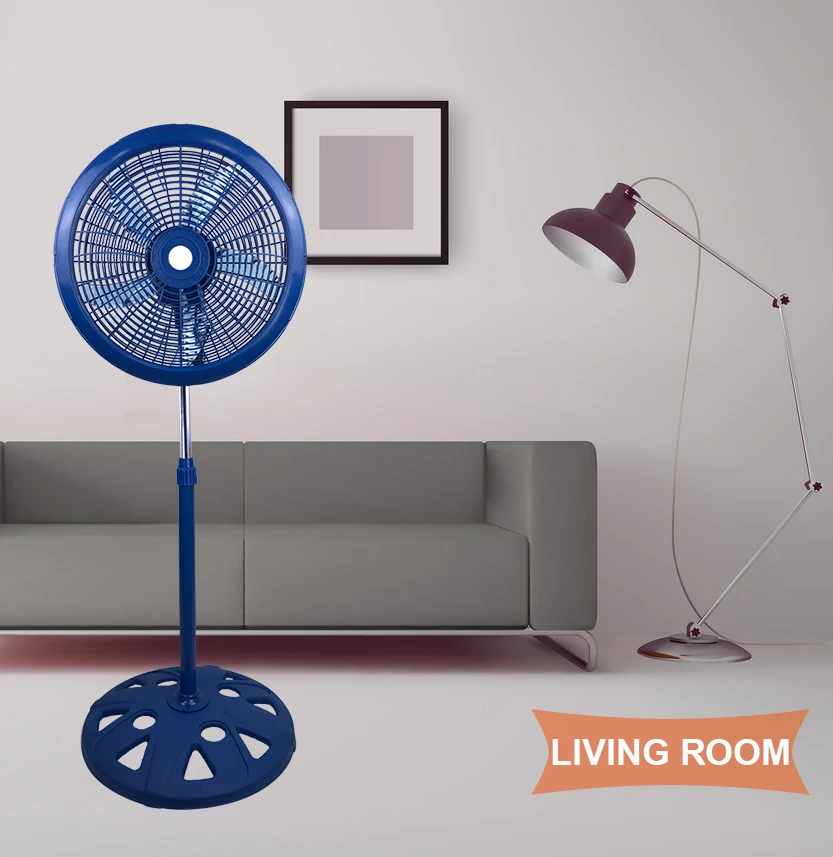 18 Inch Industrial Silent Metal Stand Fan With Hole Round Base Metal ...