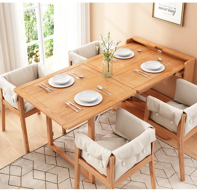 Simple Modern Dining Furniture - Burlywood Folding Table