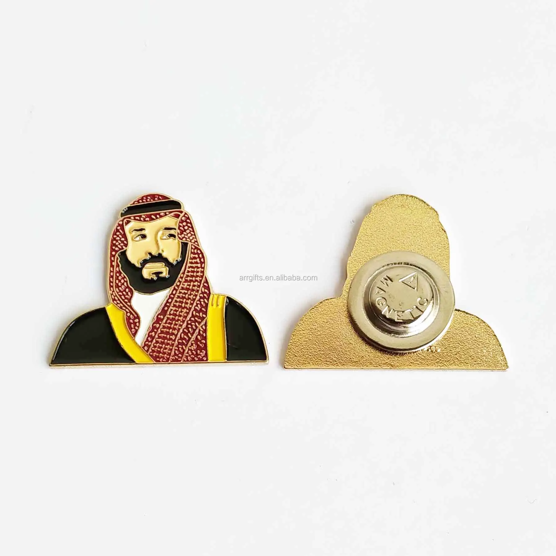 Saudi Arabia Metal Coat Of Arms Emblem Palm Tree Pin National Day Gift ...