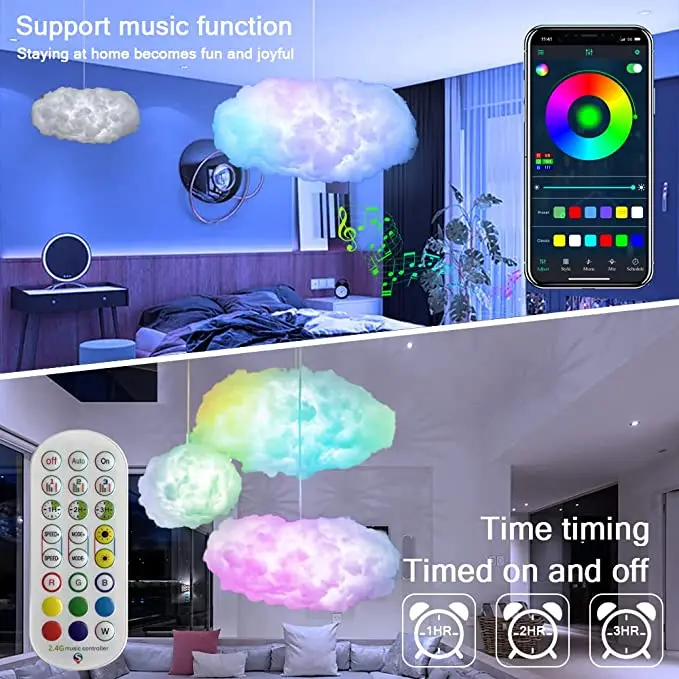 Cloud LED Light Ceiling - Music Sync Warm White Multicolor