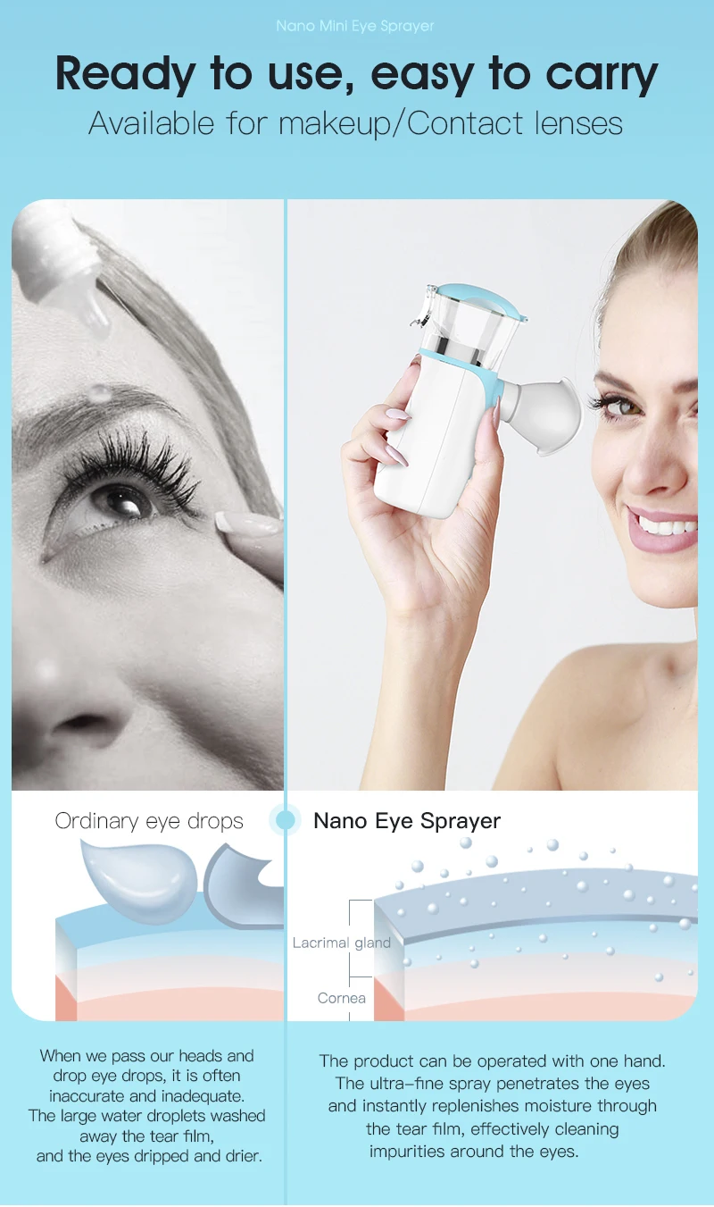 Portable Mini Eye Atomizer Electric Sprayer To Protect Eyes Steamer ...