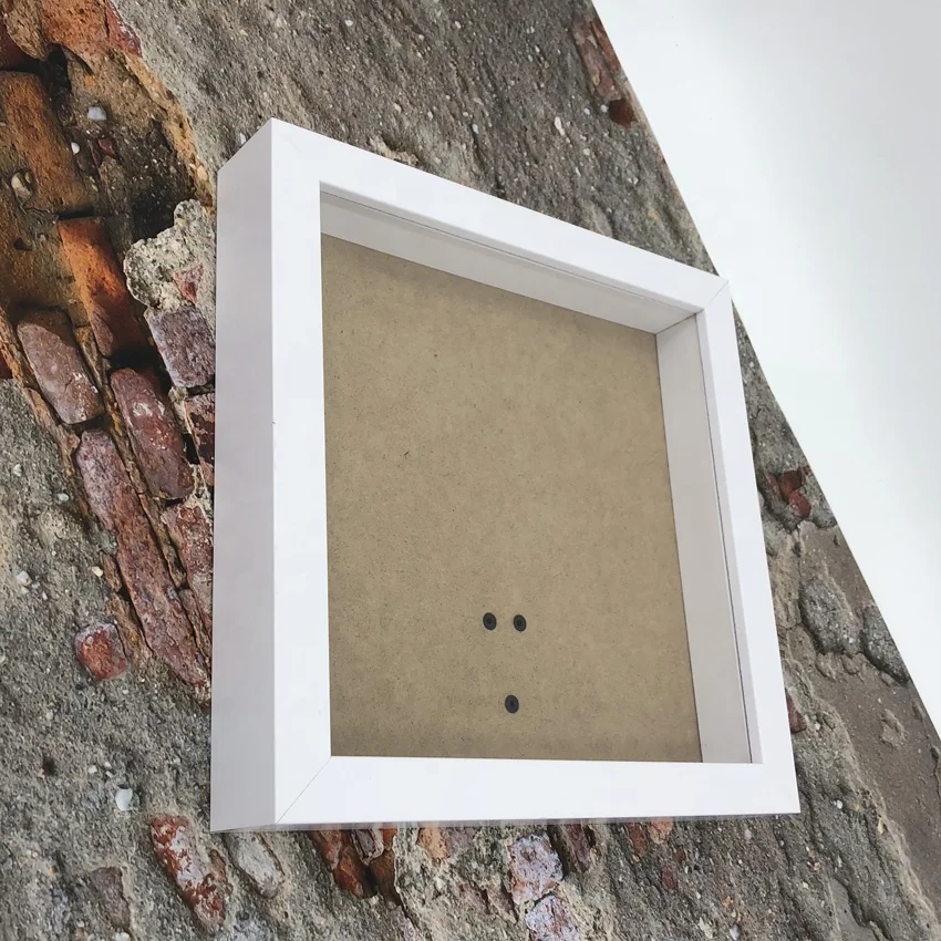 Classic 10x10 White Custom Large Wood 3d Art Deep Box Photo Frame ...